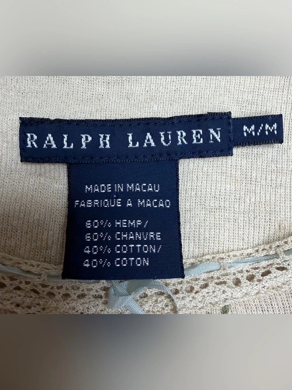 Ralph Lauren | Tops | Ralph Lauren Waffle Knit Cream Knit Top Delicate ...